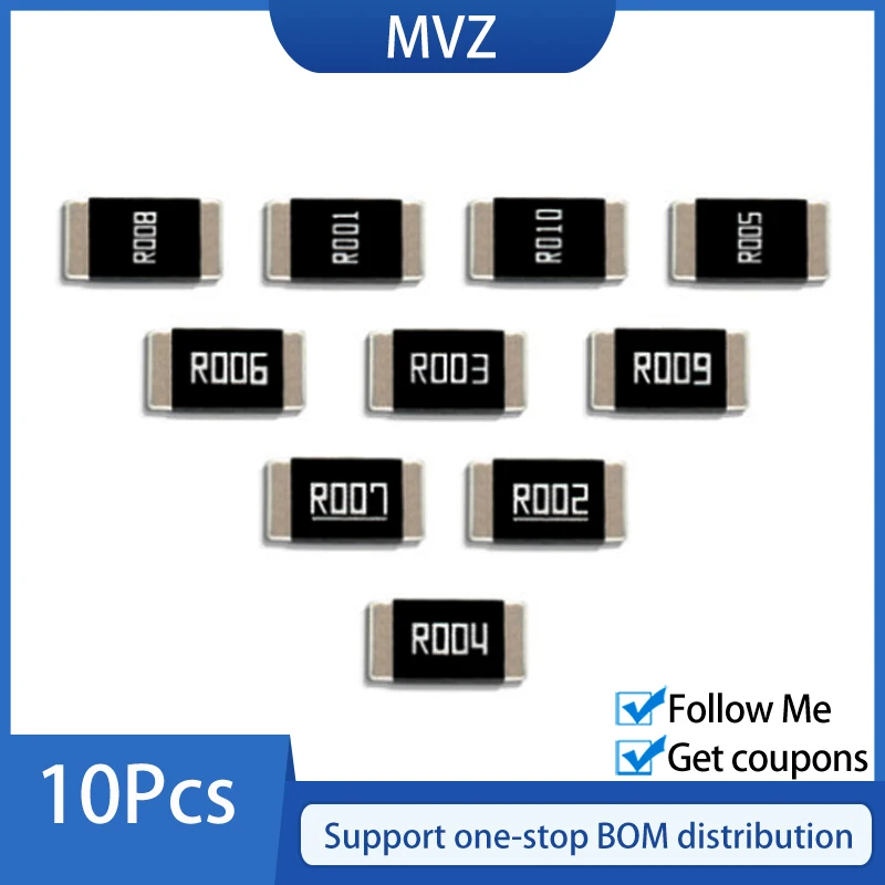 10pcs 2512 1% Alloy Resistance 3w Tolerance 0.008r 0.035r 0.06r 0.13r 0 ...