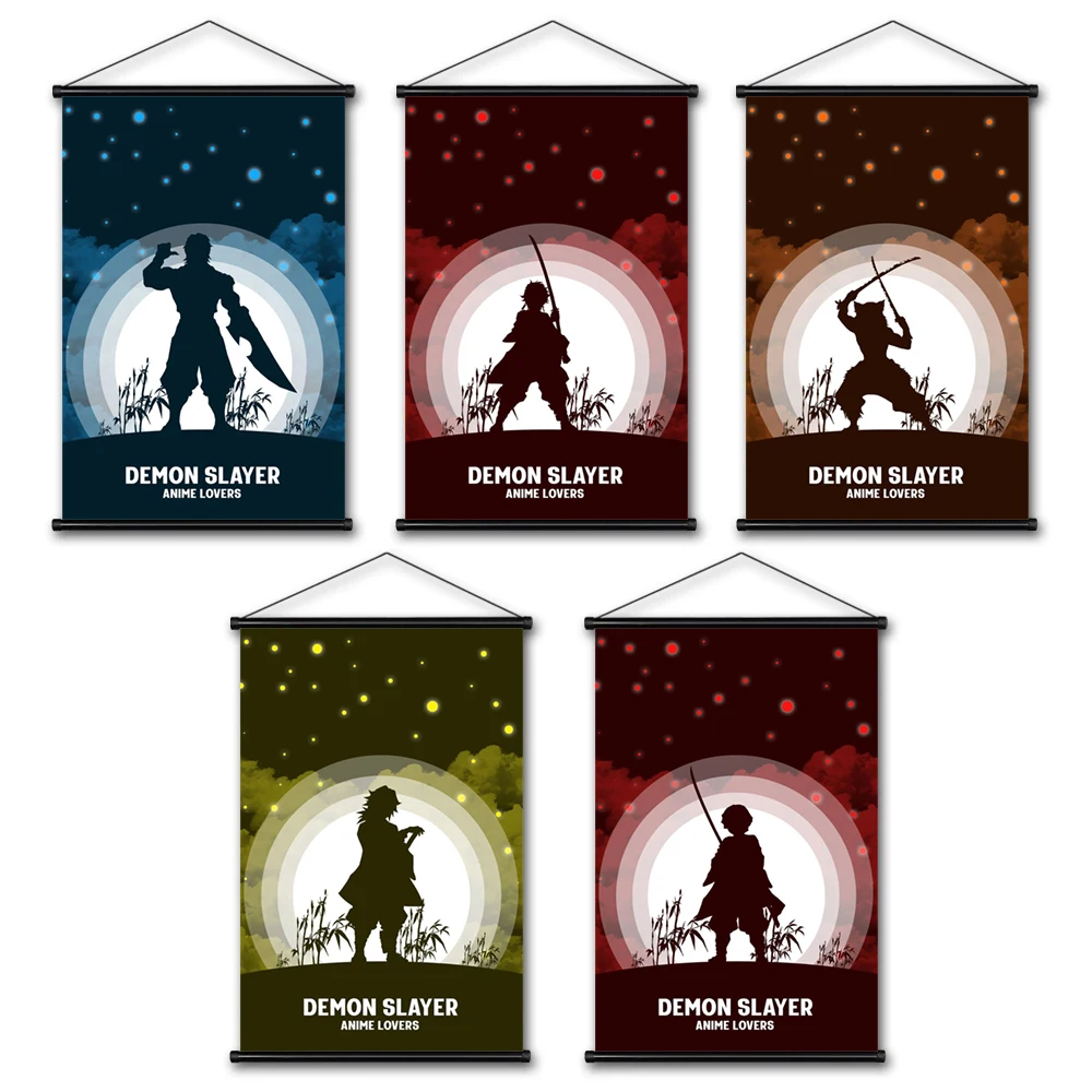 Prints Anime Figure Demon Slayer Kochou Shinobu Uzui Scroll Posters ...