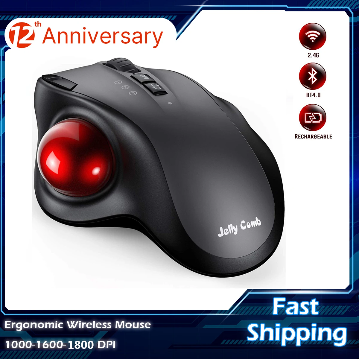 Jelly Comb Bluetooth Mouse Rechargeable 2.4G USB Wireless Mice ...