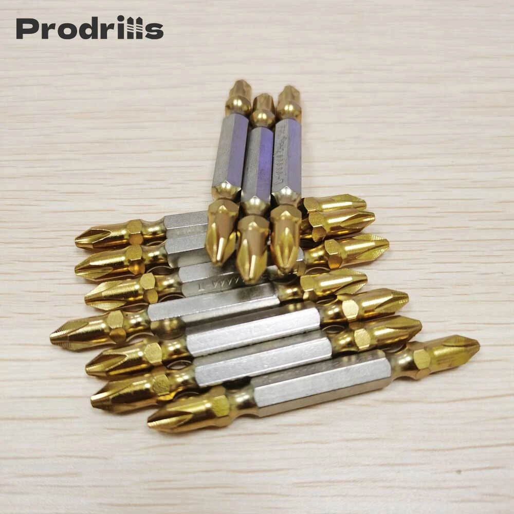 PH2 Magnetic Cross Double Head Screwdriver Bits 65mm Phillips Titanium ...