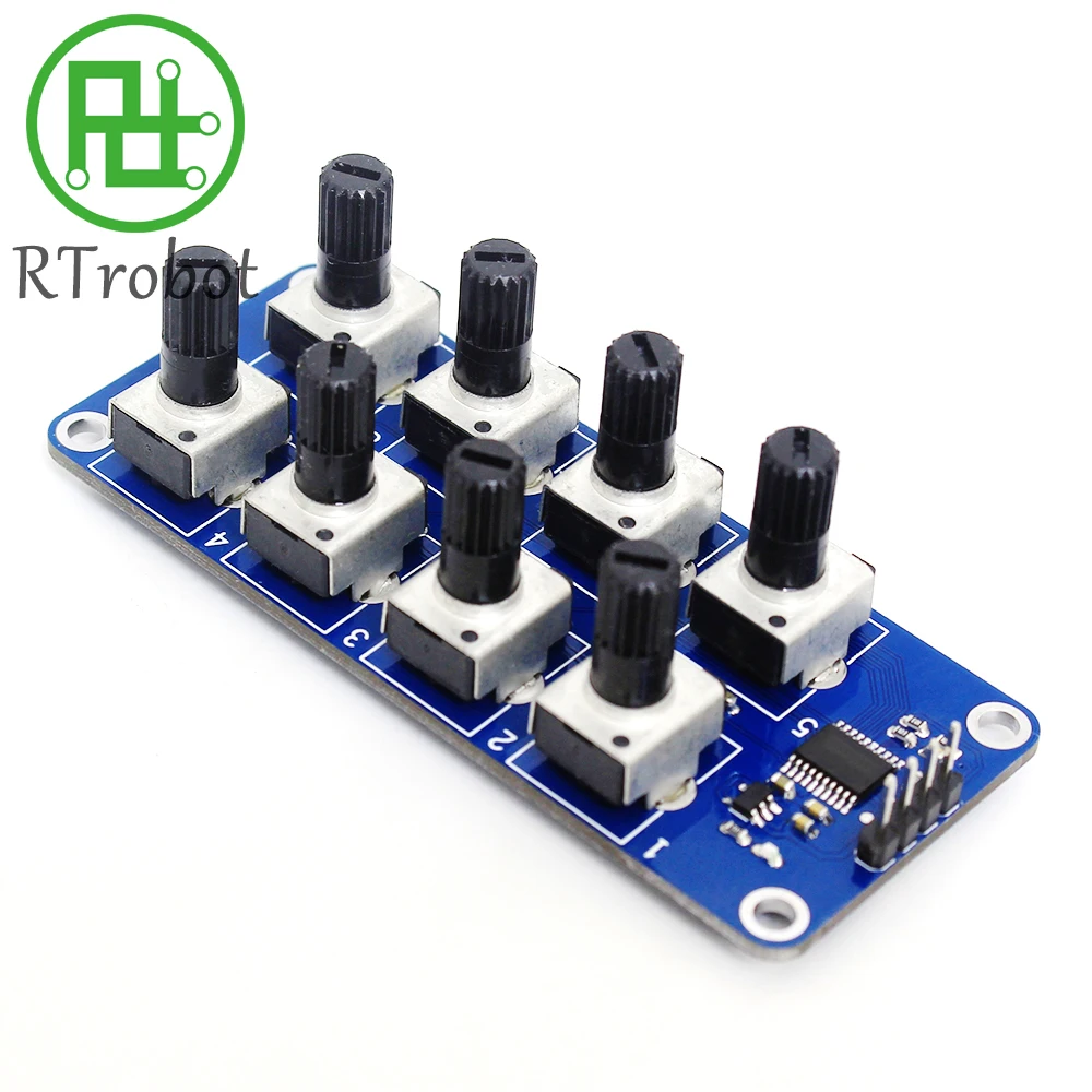Rotary-potentiometer-module-with-8-potentiometers-analog-knobs-Rotary ...