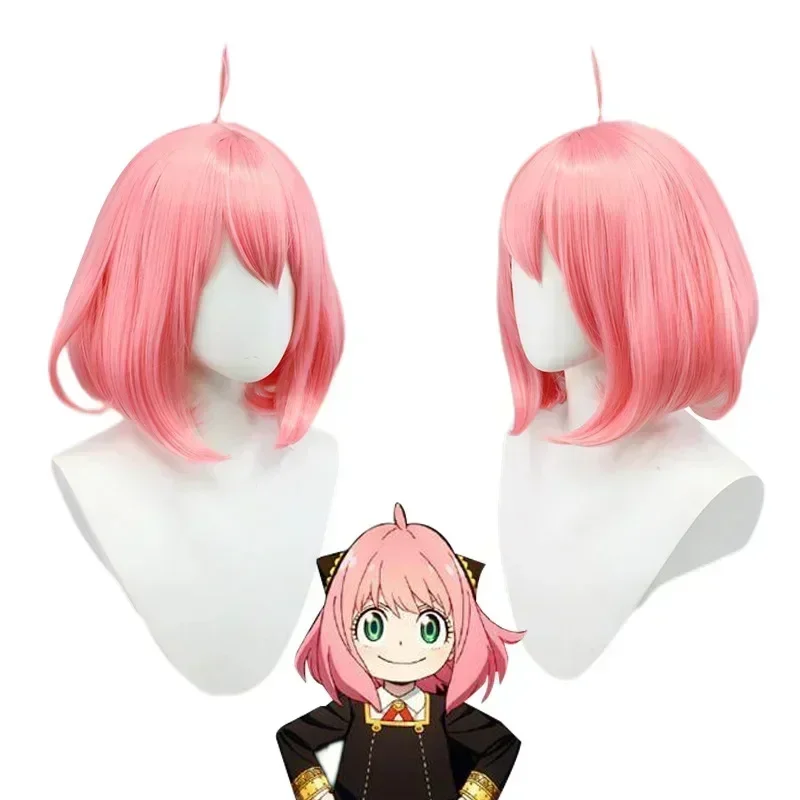 Peluca-de-Cosplay-de-Anime-Anya-Forger-para-mujer-pelo-corto-rosa-cuero ...