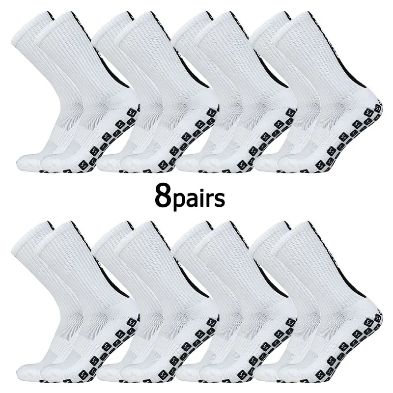 8 pairs New FS Square Silicone Non slip FS Letter Football Socks Men ...