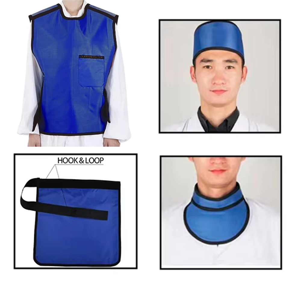 X Ray Radiation Protective Clothing 0.35mmPb Lead Rubber Apron Vest Hat ...