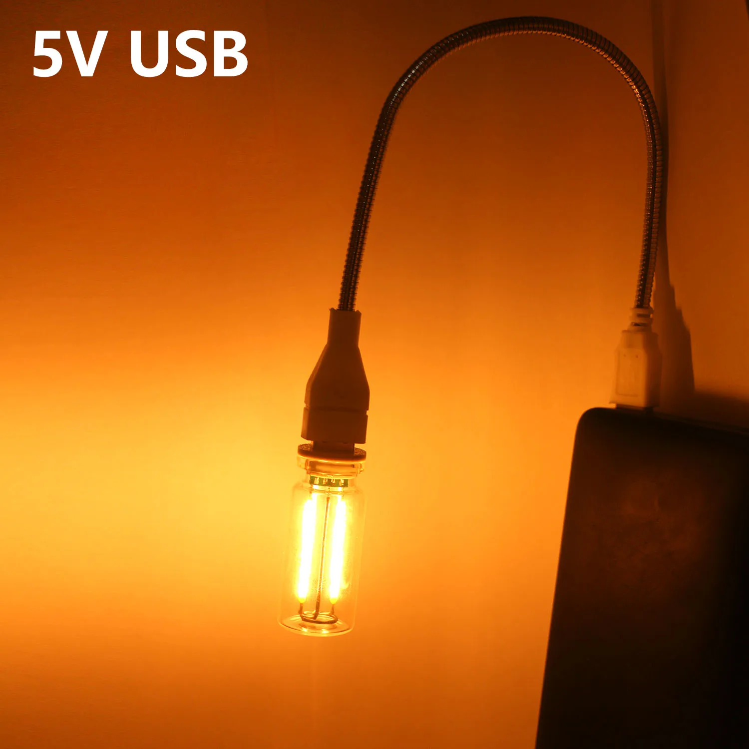 1pcs 0.3W 5V Retro Edison Dimming Light Bulb Light Source USB Mobile ...