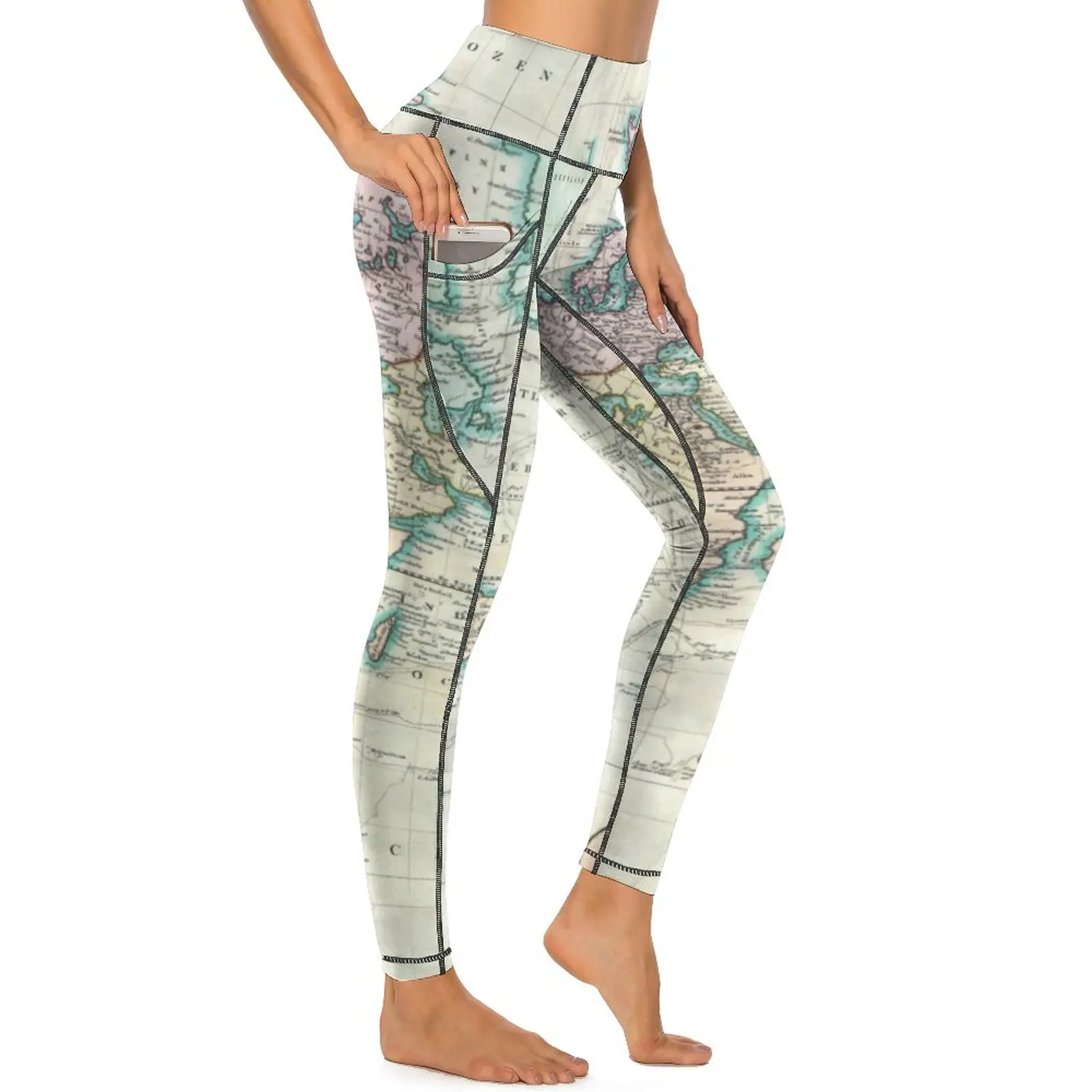 World Map Leggings