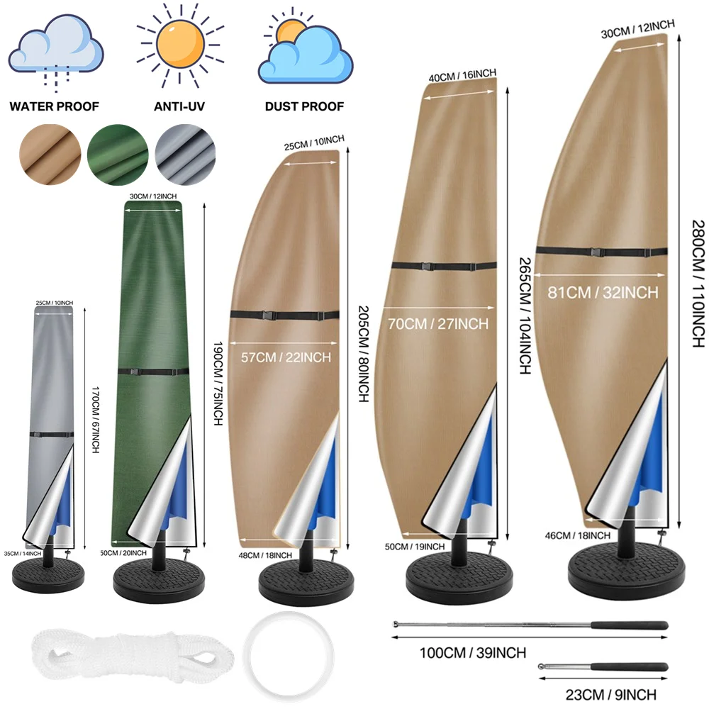 Umbrella-Covers-with-Rod-Pull-Ring-Outdoor-Umbrellas-Patio-Umbrella ...