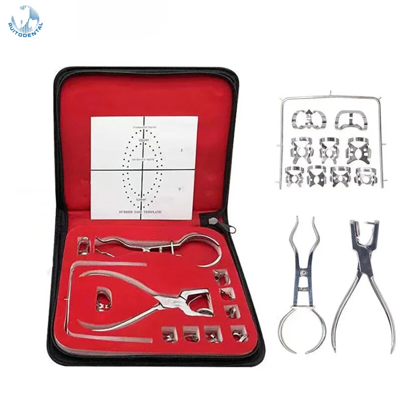 Dental-Rubber-Dam-Clamp-Set-Dental-Practice-Examination-Rubber-Dam ...