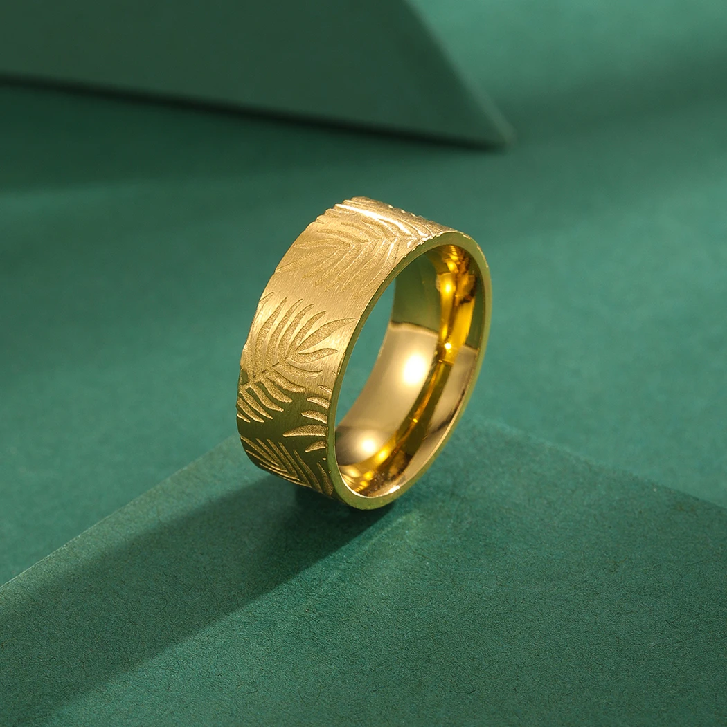 Cxwind-Stainless-Steel-Palm-Leaf-Rings-Leaf-Rings-Leaf-Jewelry-Engagement-Rings-Wedding-Rings ...