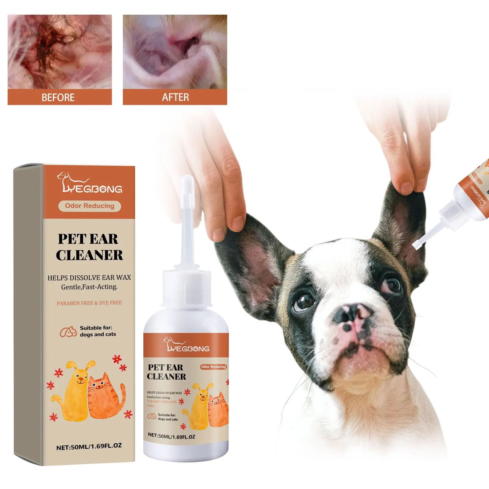 Dog-Ear-Cleaner-Drop-Earwax-Odor-Removal-Itching-Infection-Control-Ear ...