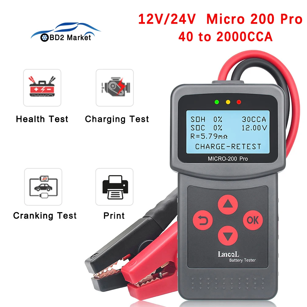 Lancol-Micro-200-Pro-12V-24V-Car-Battery-Tester-40-2000-CCA-Cranking ...