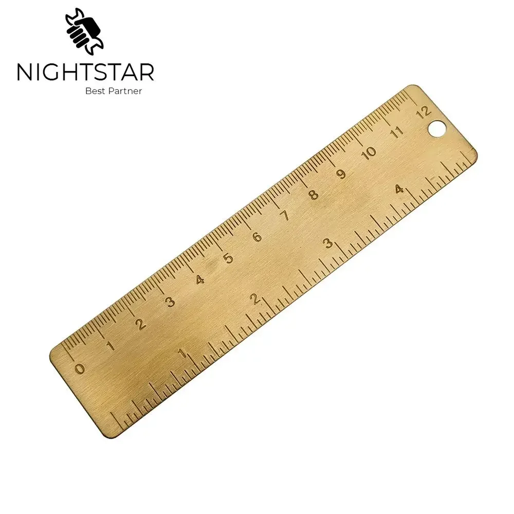 12cm-Brass-Ruler-Metal-Copper-Bookmark-Straight-Ruler-for-Traveler ...