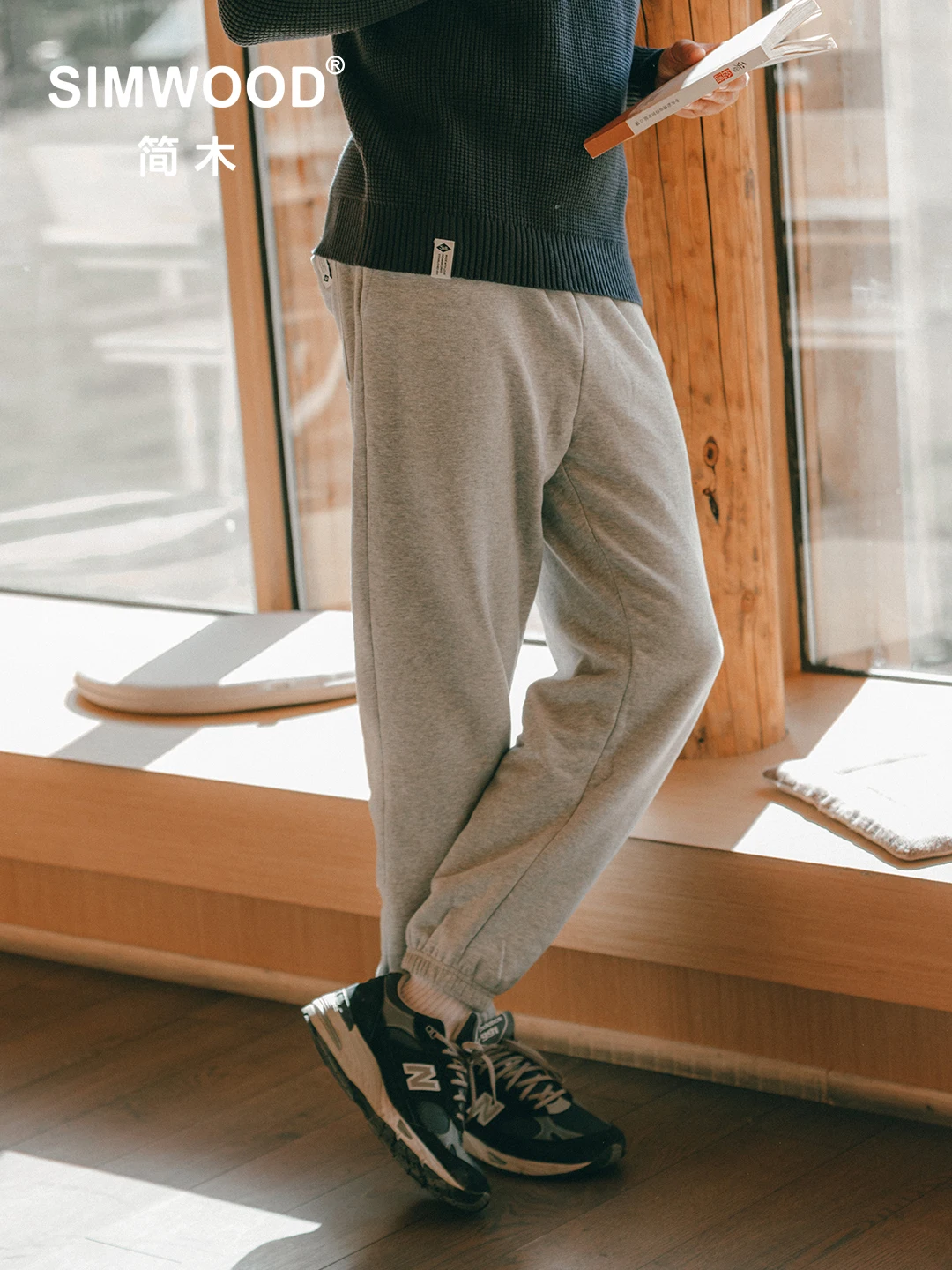 SIMWOOD-2023-Autumn-New-Warm-Fleece-Jogger-Pants-Men-Drawstring-Loose-Track-Trousers-Comfortable ...