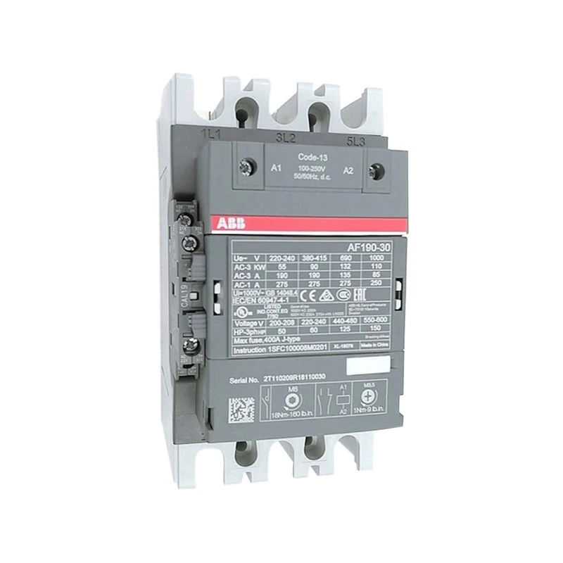 ABB 3 ploe contactors AF series AC/DC operated 1NC+1NO 190A 90kw AF190 30 11 11 AF190 30 11 12 ...