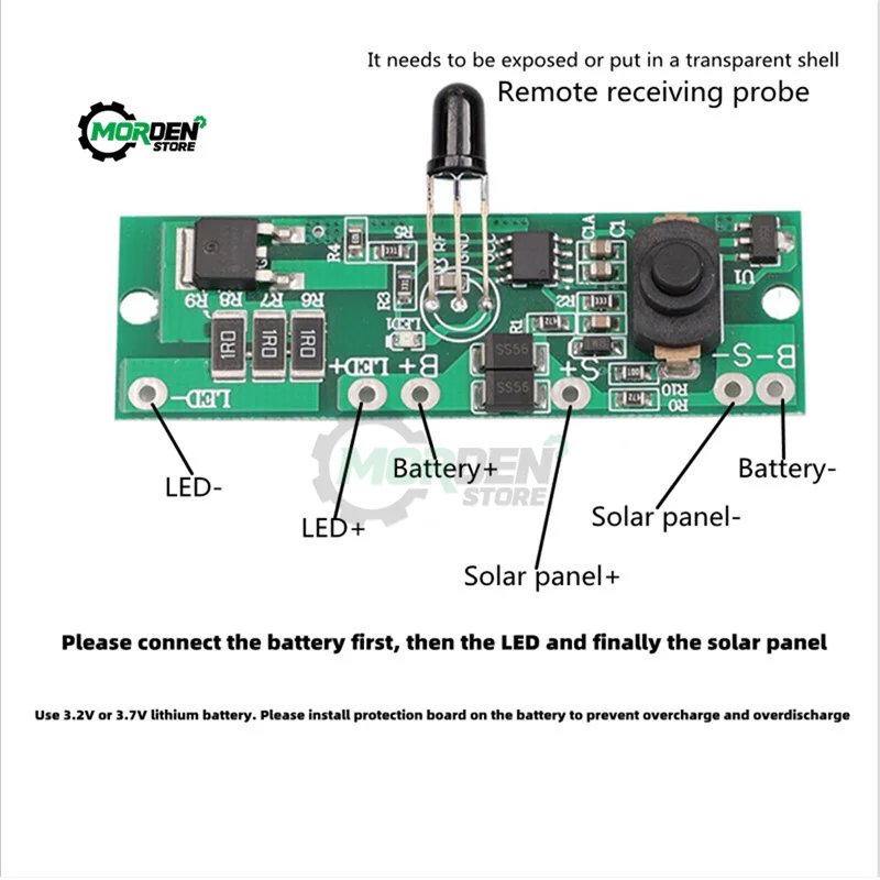 3.2V/3.7V Solar Powered Small Street Light Panel Solar Controller ...