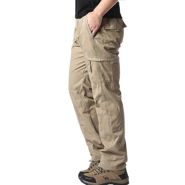 Summer Thin Cotton Overalls Men's Multi-Pocket Loose Large Size Work ...