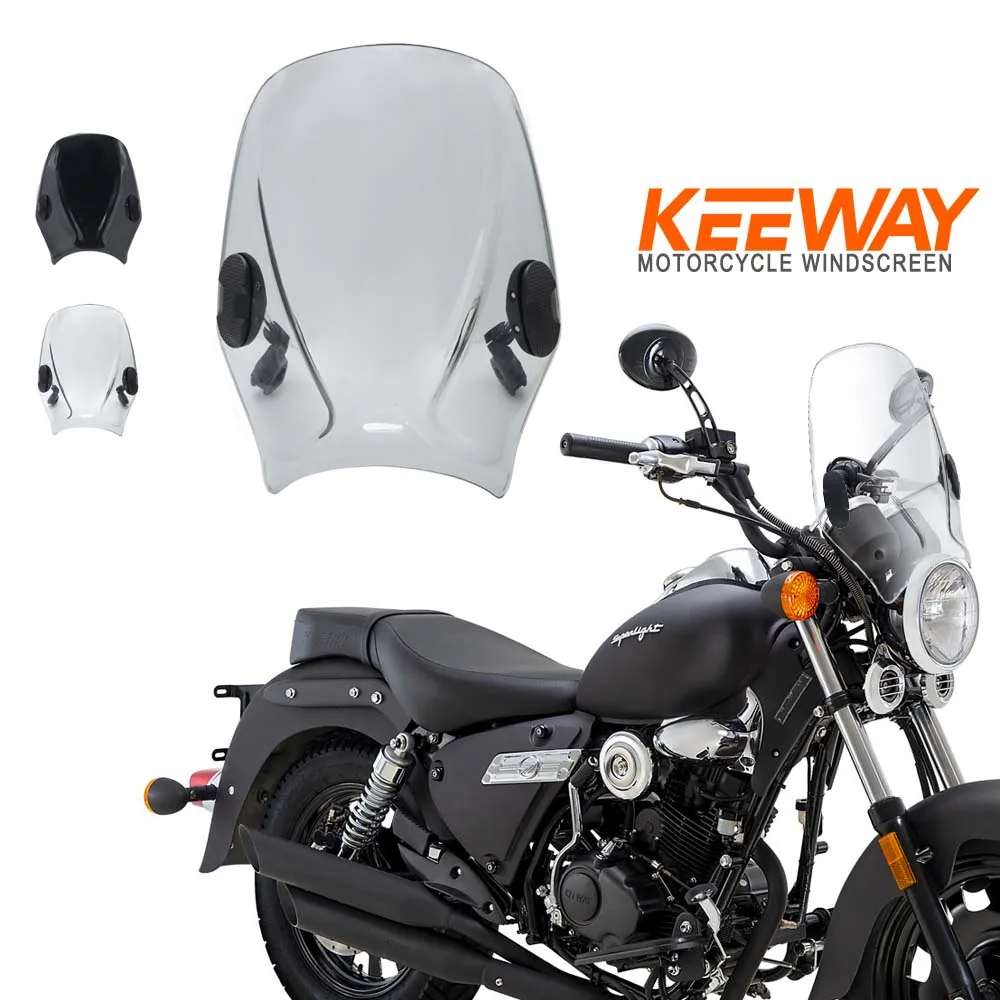 Universal-Motorcycle-Windshield-Wind-Screen-Shield-Deflector-Protector ...