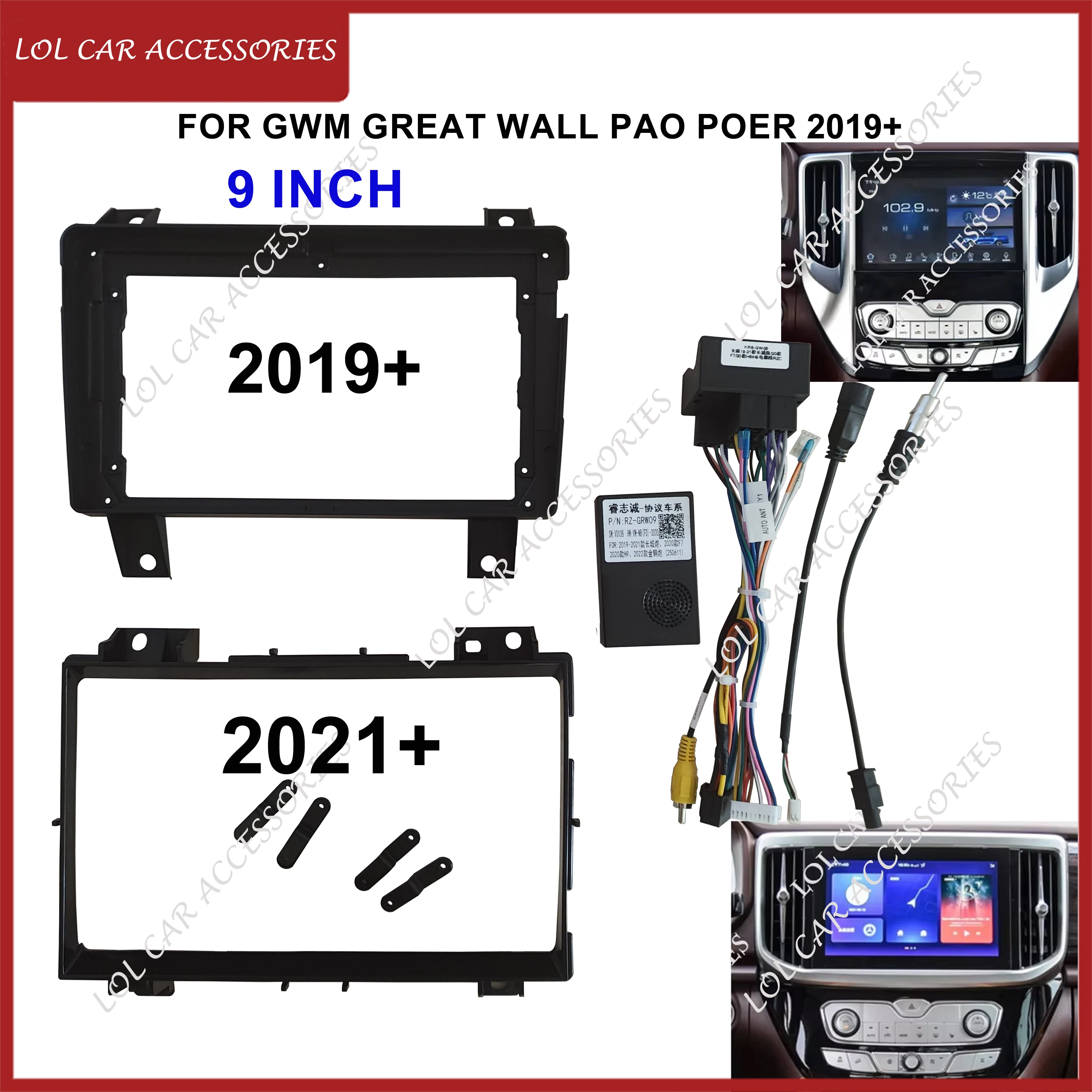 9 Inch For GWM Great Wall Pao Poer 2019+ Car Radio Android MP5 Player ...