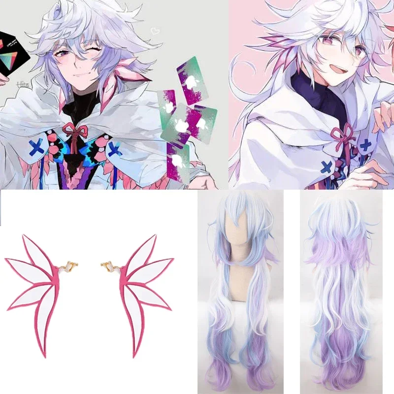 Fate-Grand-Order-FGO-Cosplay-wig-Merlin-Earrings-wigs-Game-Halloween ...