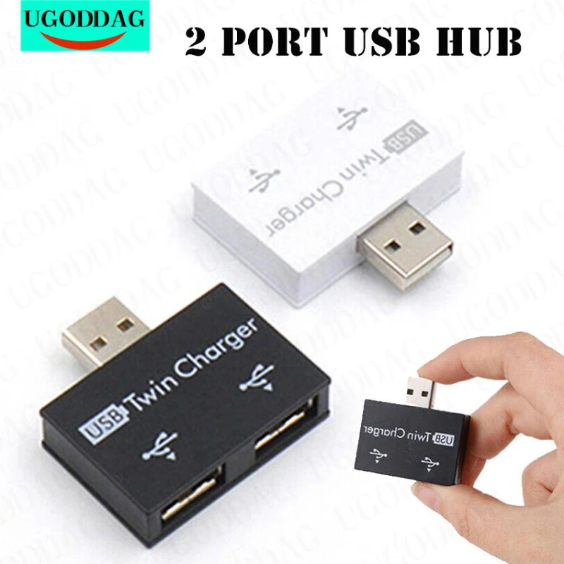 Portable-Mini-2-Port-USB-Hub-Charger-Interface-Splitter-Hub-Adapter ...