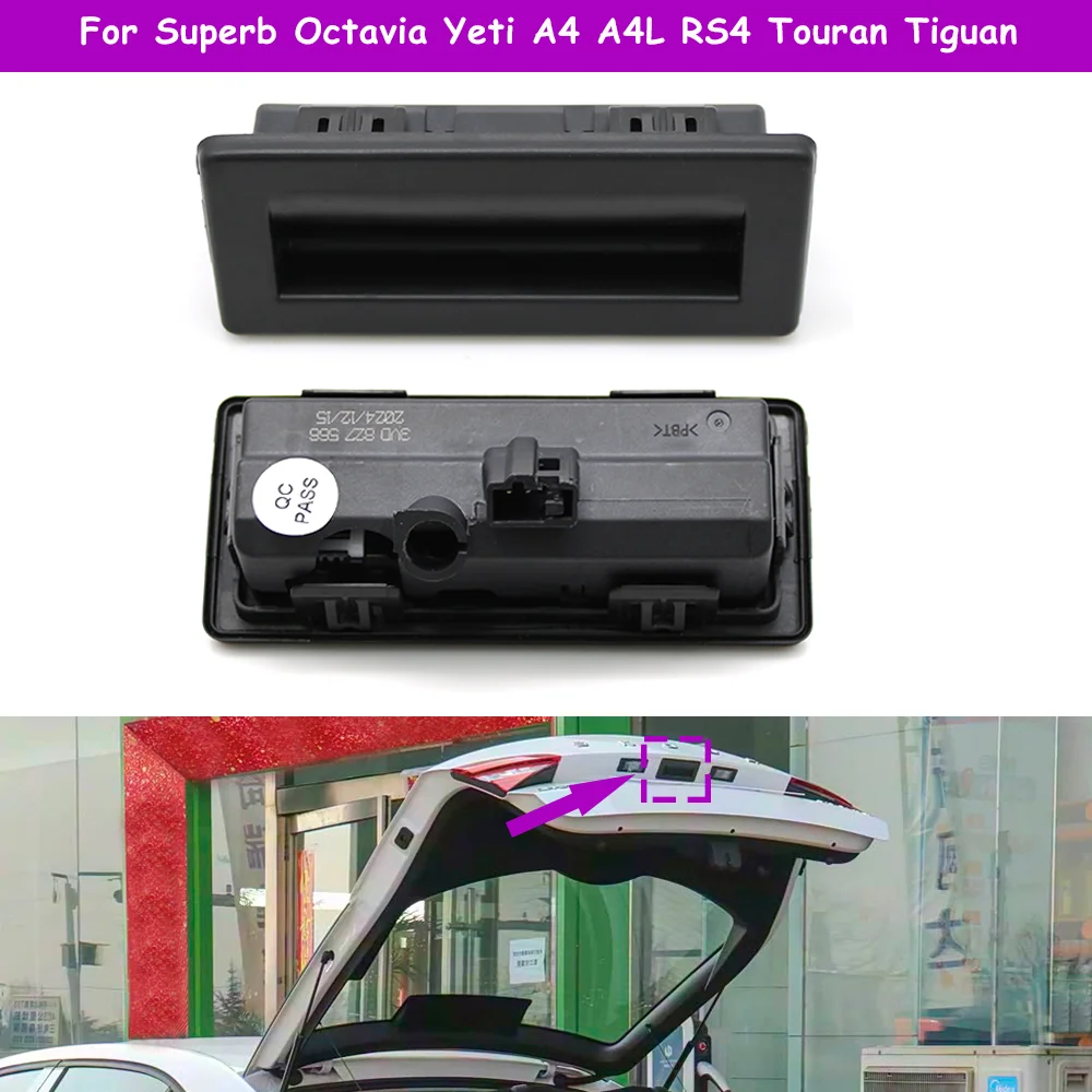Superb Octavia A4 A4L Tiguan Touran Car Tailgate Trunk Switch Handle ...