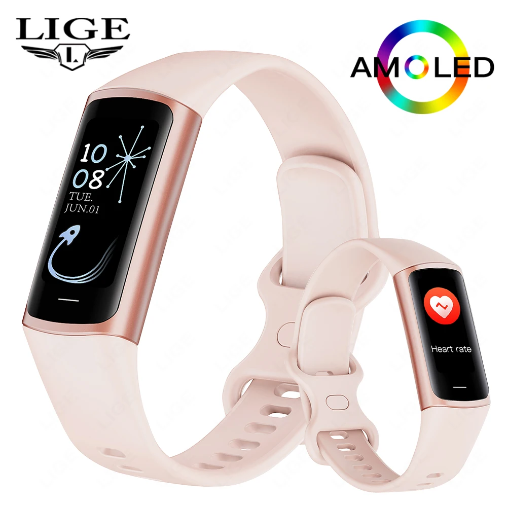LIGE-1-1-inch-Sport-Smart-Bracelet-Fitness-Tracker-For-Women-Band ...