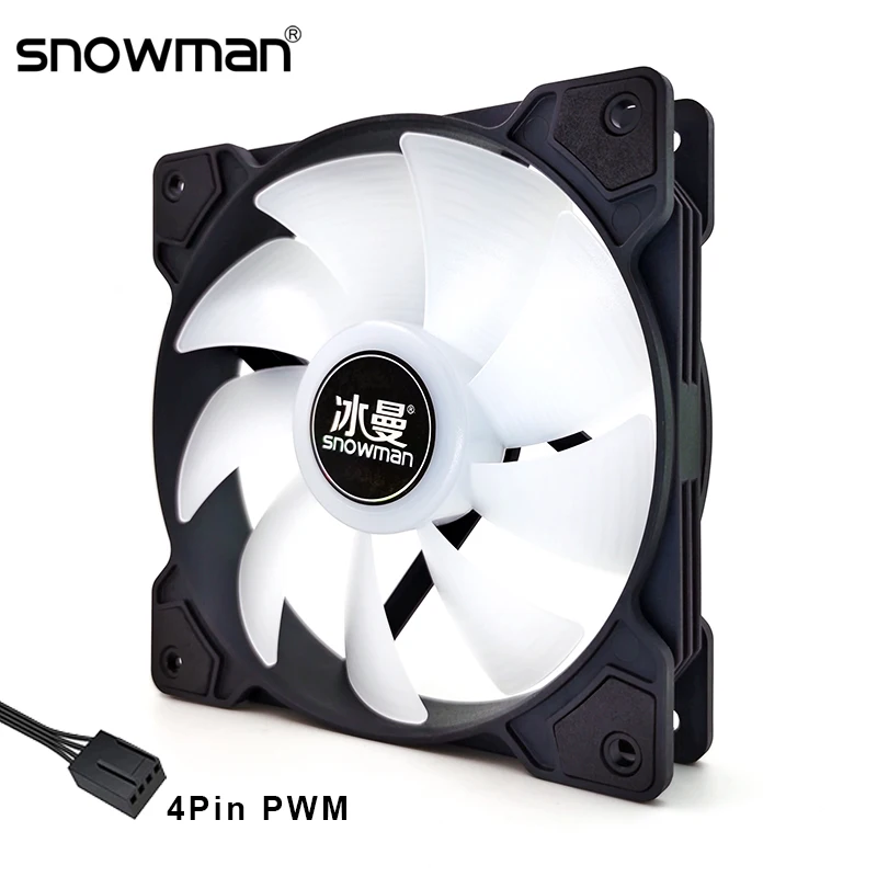 SNOWMAN-PWM-4-Pin-ARGB-120mm-PC-Case-Fan-Quiet-12CM-Cooling-Fan-Silent ...