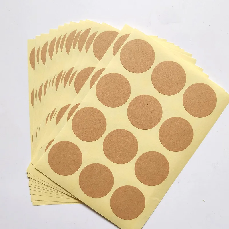 30mm-DIAMETER-ROUND-Shape-BLANK-Kraft-Paper-Sticker-FOR-HAND-MADE ...