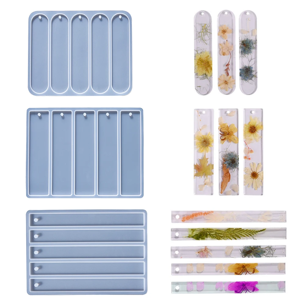 Bookmark Silicone Mold Rectangle Epoxy Resin Casting Mould for DIY ...