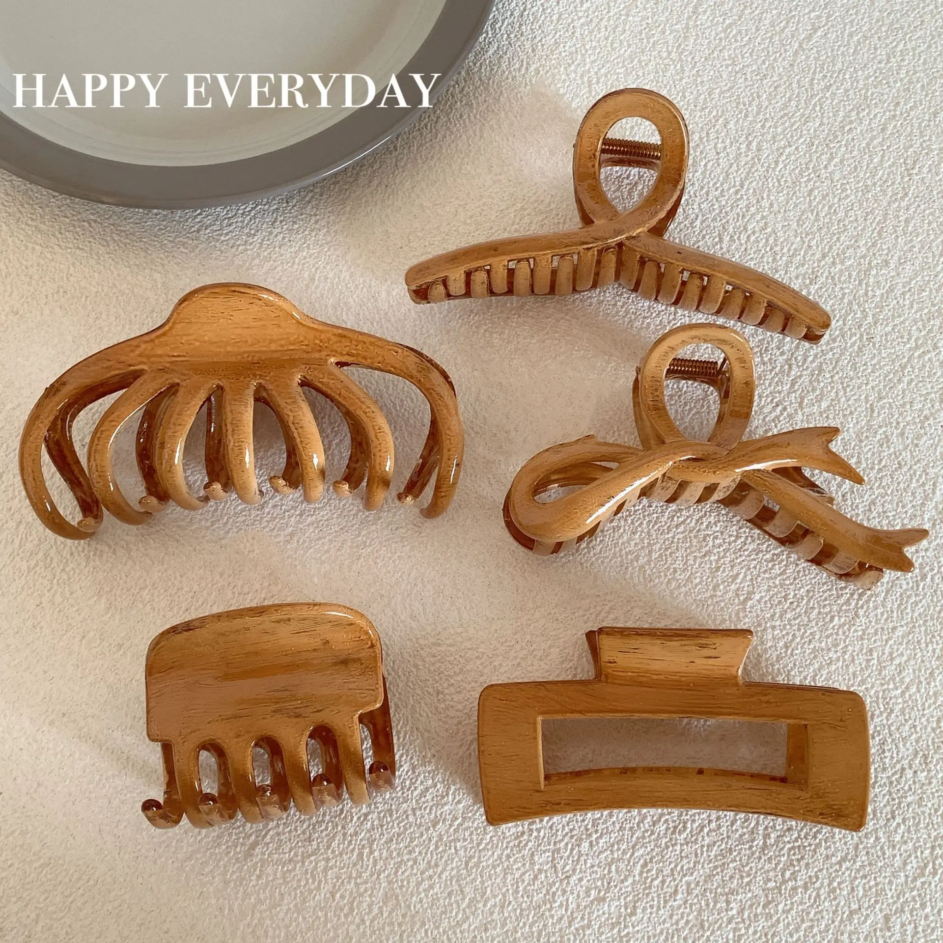 Wooden hair clips store
