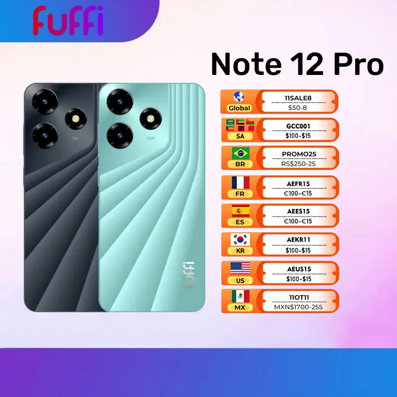 FUFFI-Smartphone-Note-12-Pro-Global-tel-fono-m-vil-con-Android-64GB-de ...