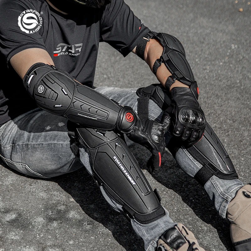 Star-Field-Knight-Motorcycle-Cycling-Protective-Set-Knee-and-Elbow-Pads ...