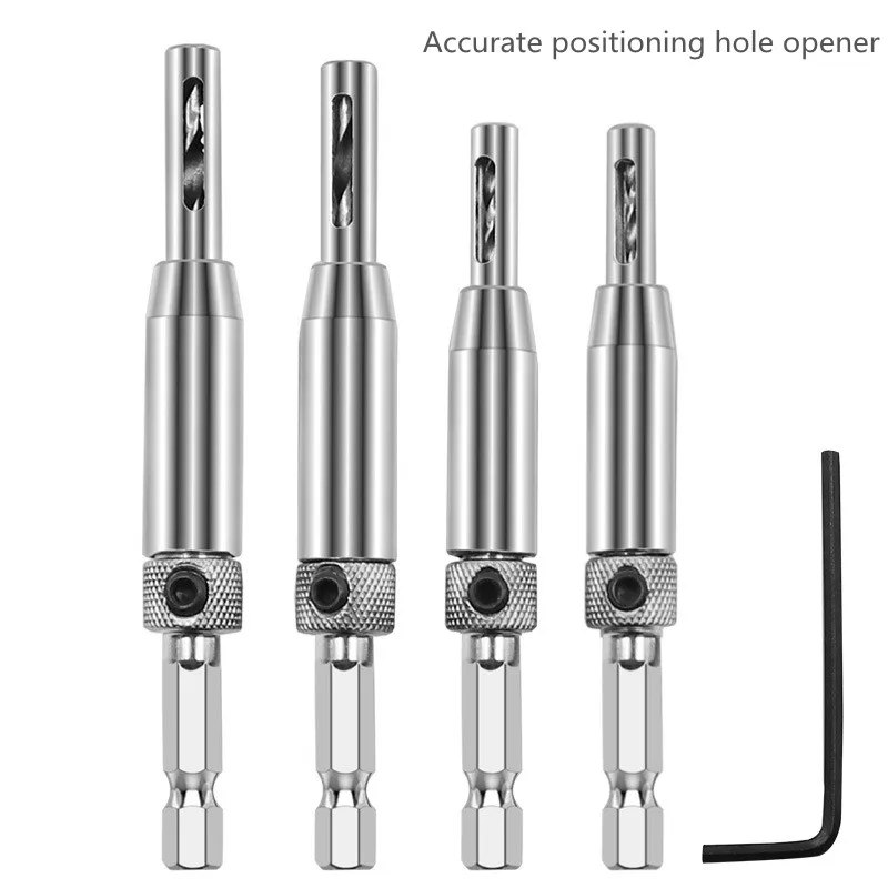 BINOAX-4pcs-Self-Centering-Hinge-Drill-Bits-Set-Door-Cabinet-Pilot ...