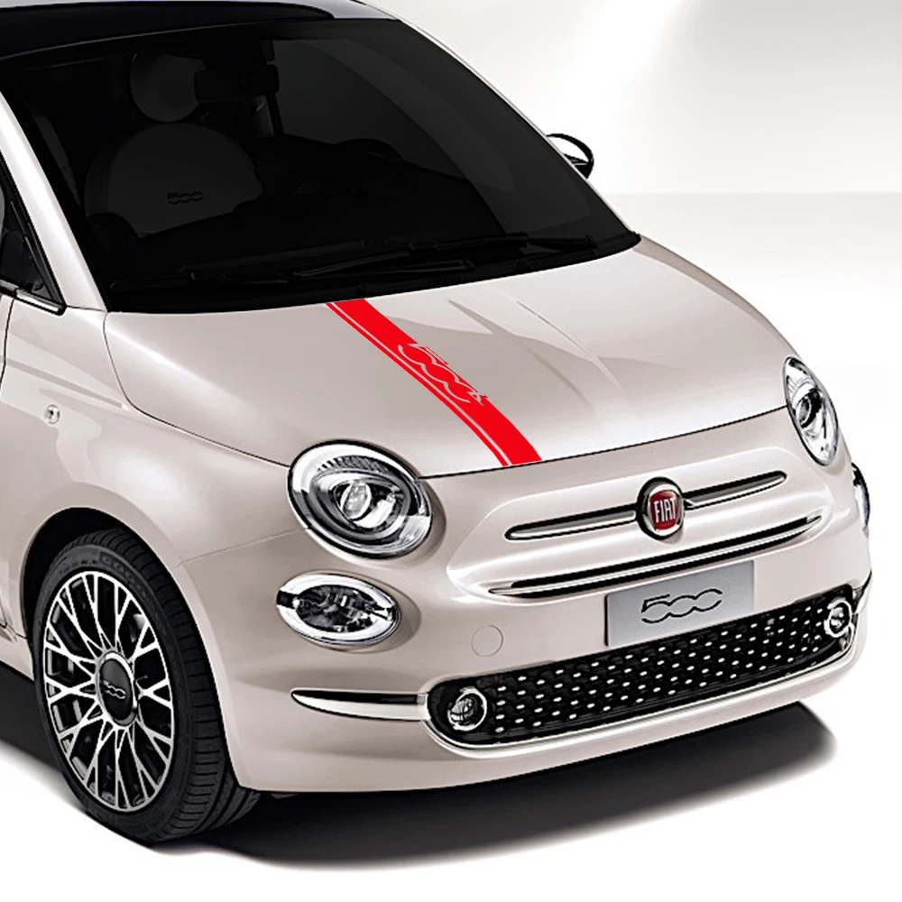 White Fiat Red Strip
