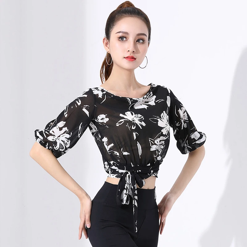 Floral-Latin-Tops-Women-Backless-Ballroom-Practice-Wear-Stage-Costume ...