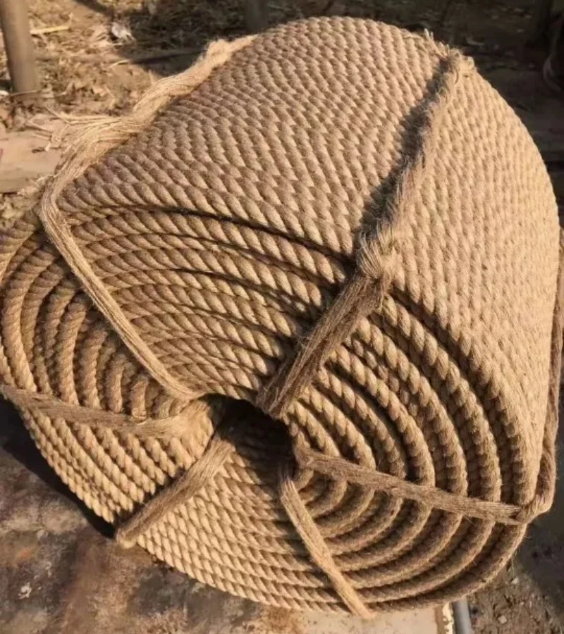 35-60mm Thick Natural Hemp Rope for Garden Construction Decoration ...