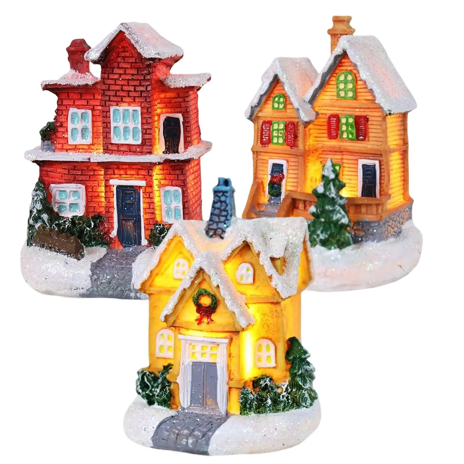 LED-iluminado-casas-aldeia-natal-estatueta-cole-o-inverno-neve ...