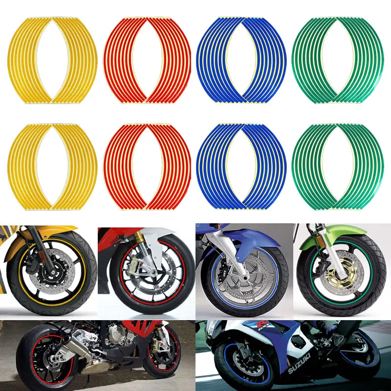 16pcs-lot-Motorcycle-Wheel-Sticker-18-Reflective-Rim-Stripe-Tape-Car ...
