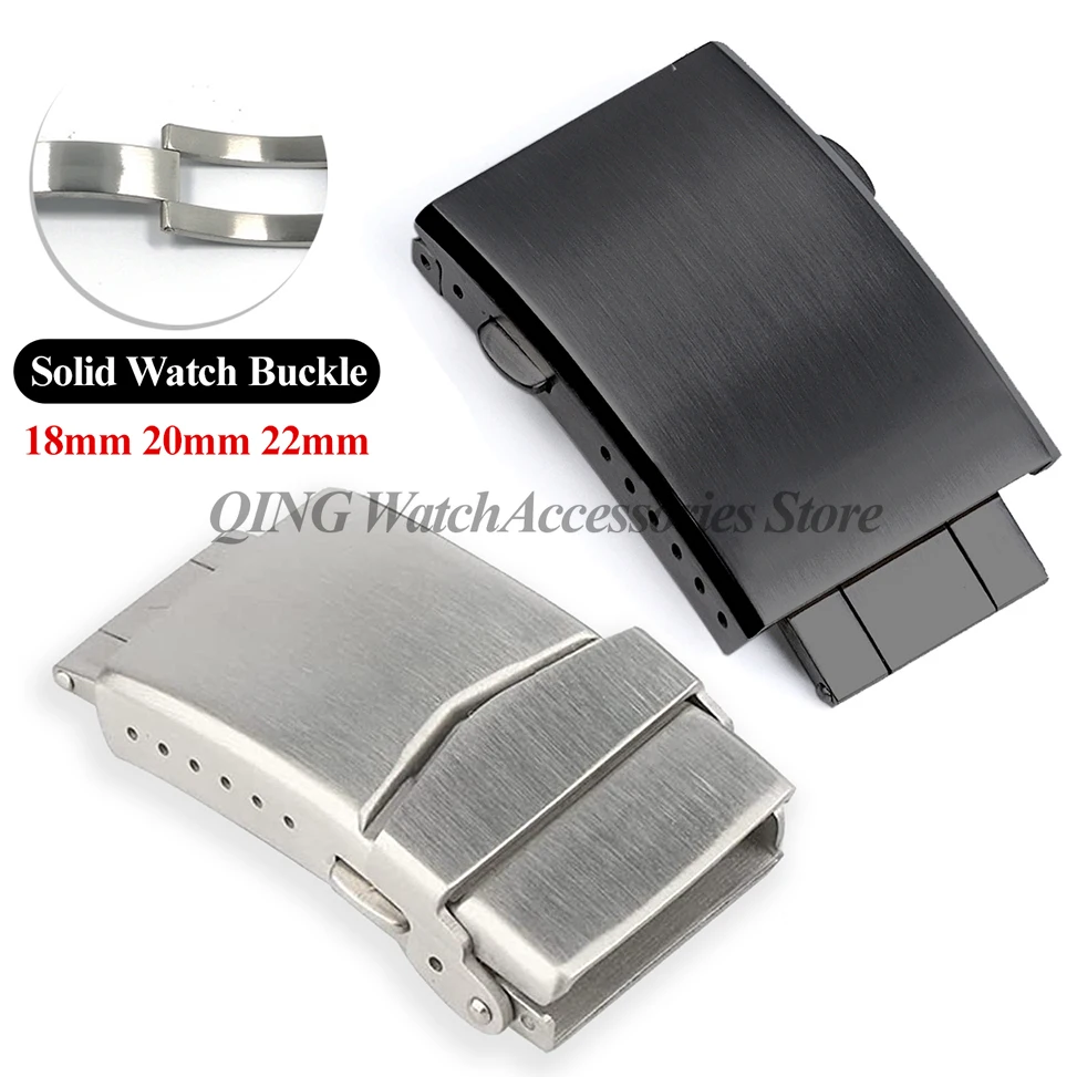 18mm-20mm-22mm-Solid-Watch-Buckle-Double-Press-Fold-Band-Clasp ...