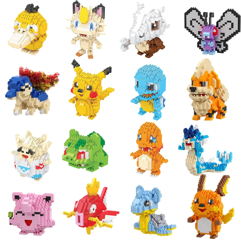 Pokemon Building Block Bricks | Mini Building Blocks Pokemon | Pokemon ...
