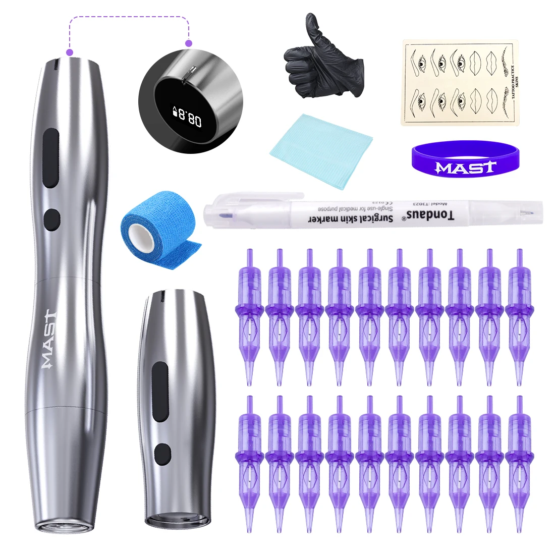 Mast-P20-Double-Batteries-Wireless-Tattoo-Machine-Pen-Makeup-Permanent ...