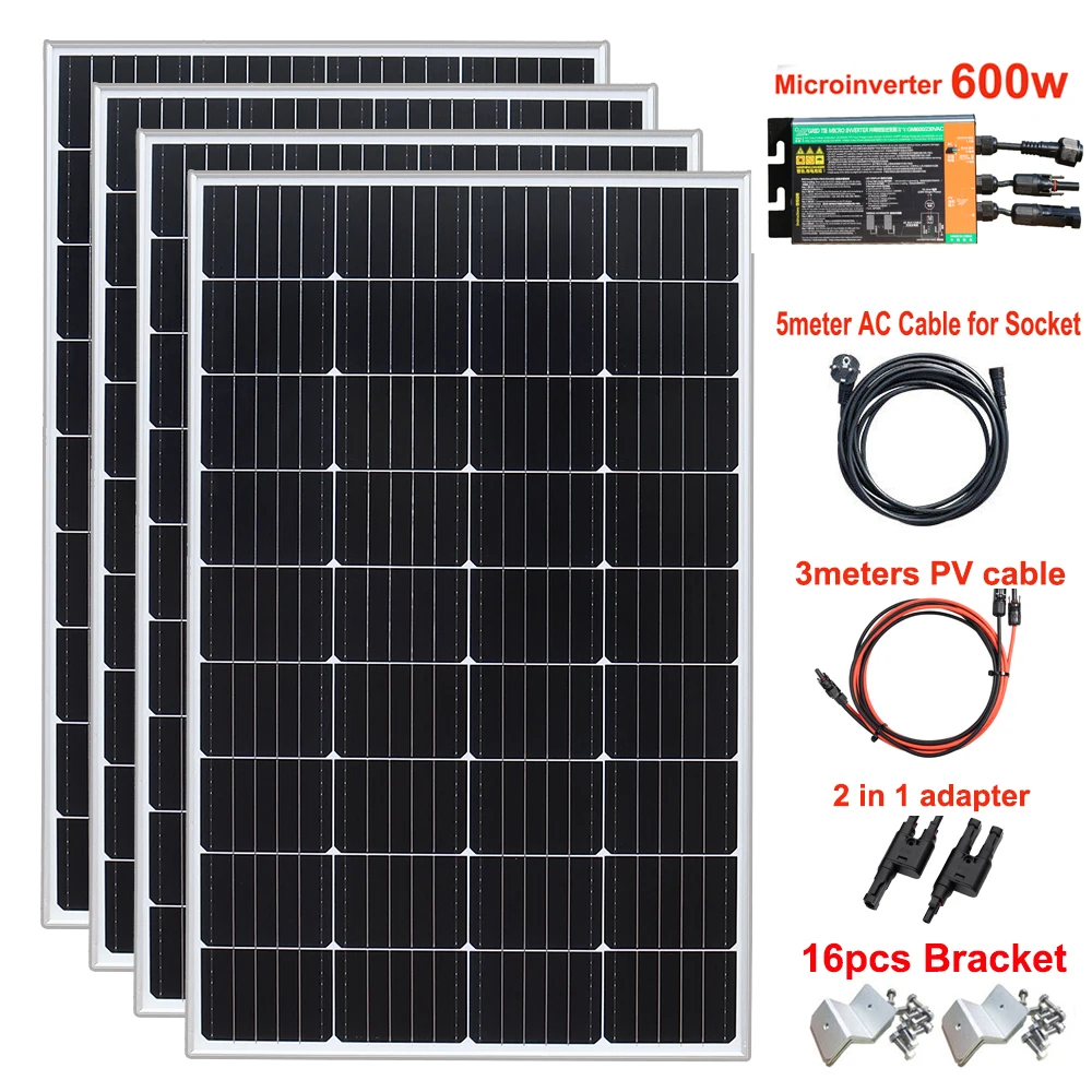 800w-Glas-Solarpanel-balkonsolaranlage-Mikro-Wechsel-richter-600w-220V ...