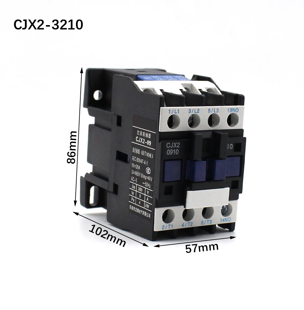 LC1D-AC-Contactor-CJX2-3210-32A-NO-3-Phase-DIN-Rail-Mount-Electric ...