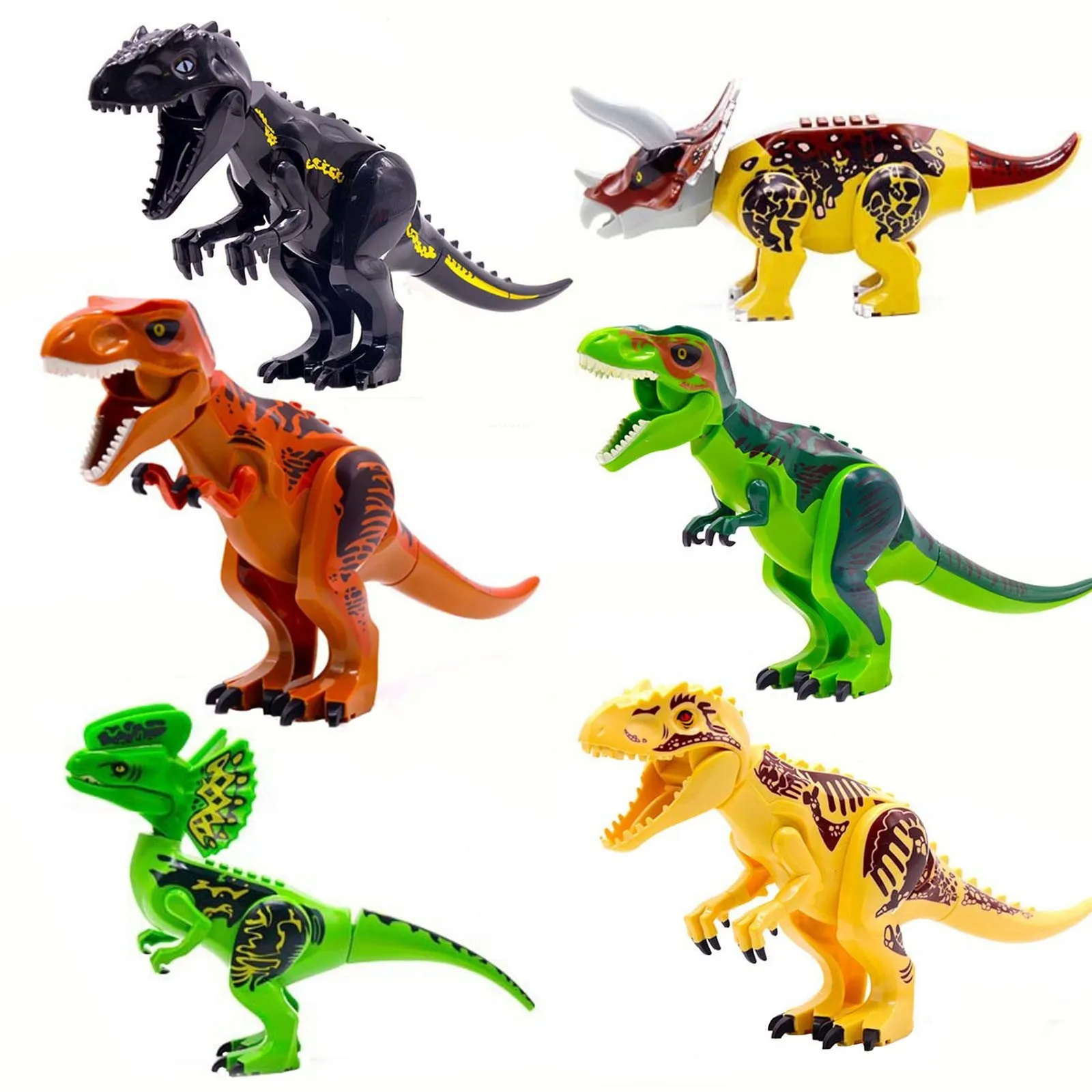 Dinossauros-F-ssil-Building-Blocks-Kits-Indominus-T-Rex-Modelo-Dino ...