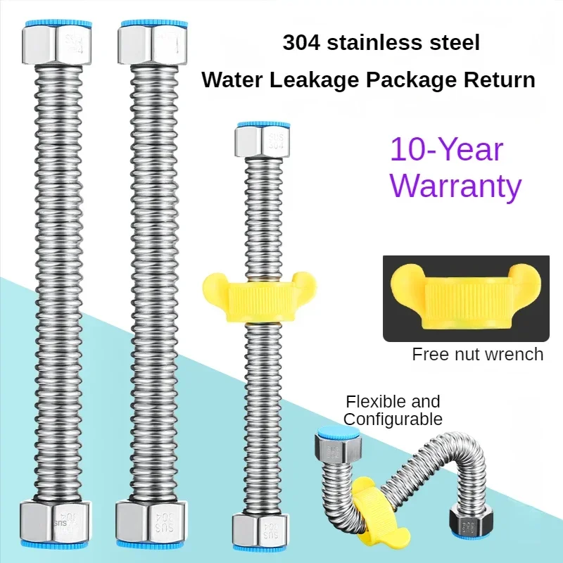 304 Stainless Steel Basin&Toilet Water Weaved 1/2"plumbing Hose ...