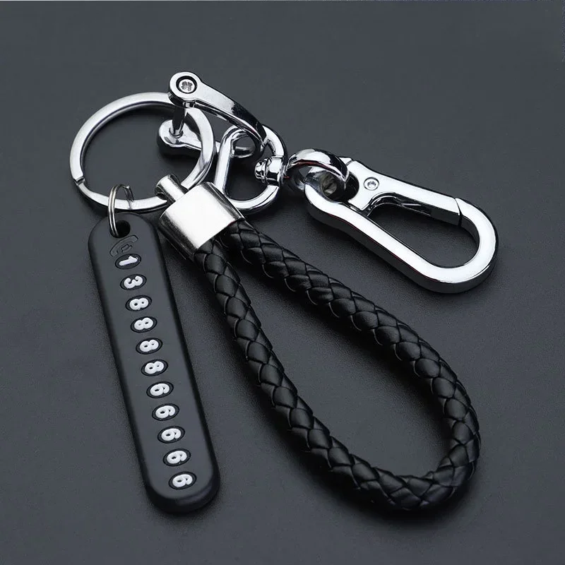 1pc Anti-Lost Car Keychain, Phone Number Card Keyring, Phone Number ...