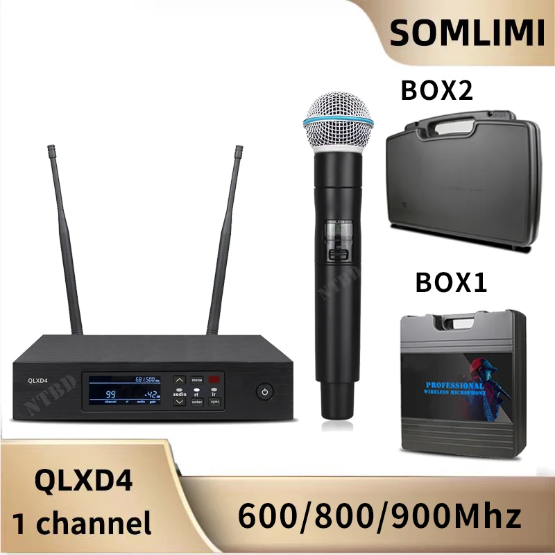 SOMLIMI-micr-fono-inal-mbrico-profesional-QLXD4-accesorio-con-funda-UHF-actuaci-n-en-escenario ...