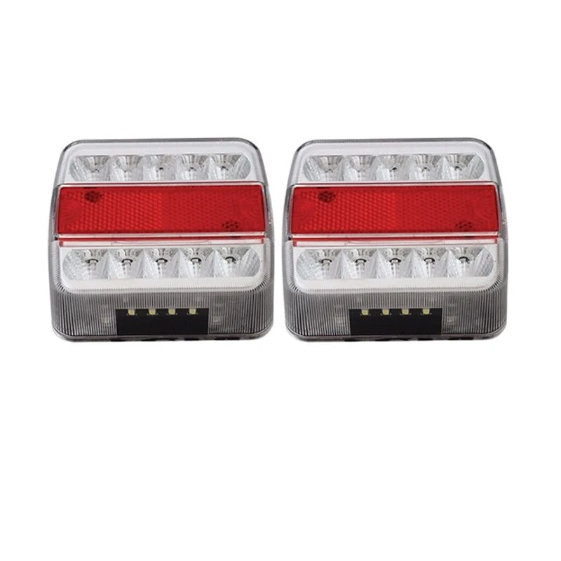 1 Pair 12v Led Rear Tail Lights Lamp 4 Function Trailer Caravan Truck ...
