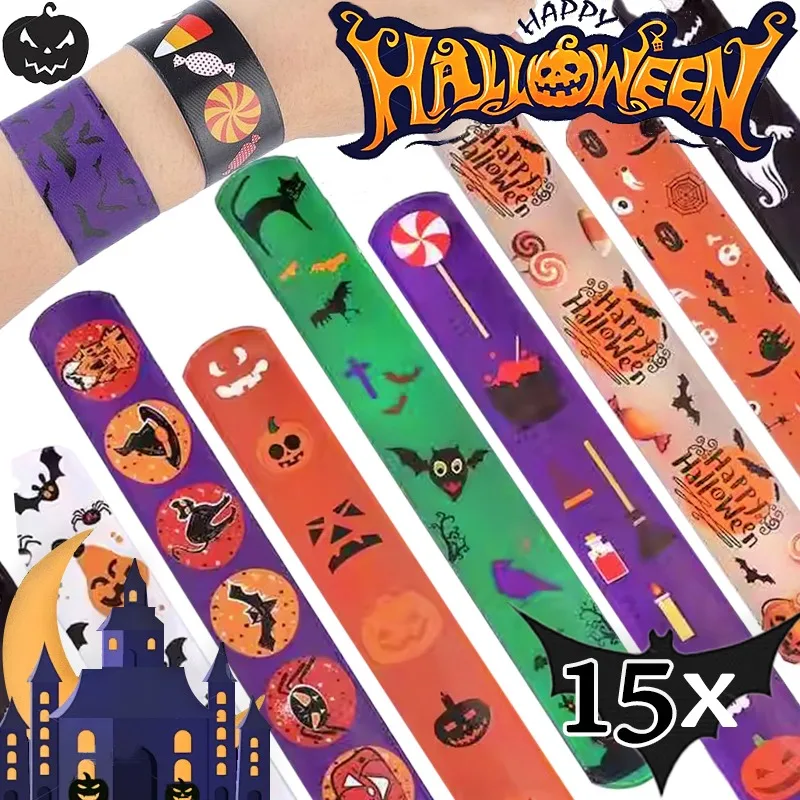 Halloween Snap Ring Bracelet Multi Style Clap Bracelets Hand Decorative ...