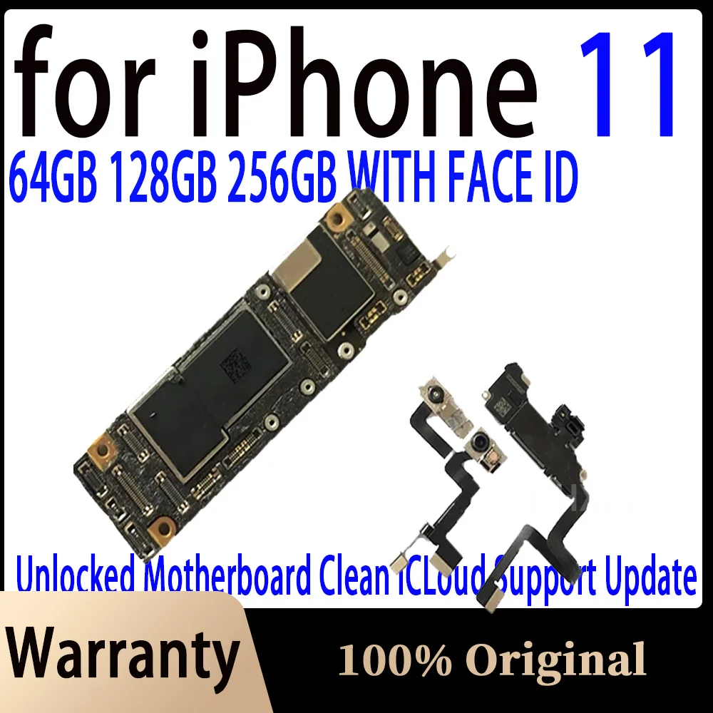 Mainboard-For-iPhone-11-Motherboard-with-FACE-ID-Good-Working-Plate ...